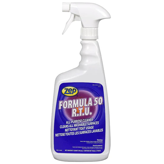 ZEP FORMULA 50 RTU ALL-PURPOSE CLEANER- 32 OZ. 12/CS – sjbindustrial
